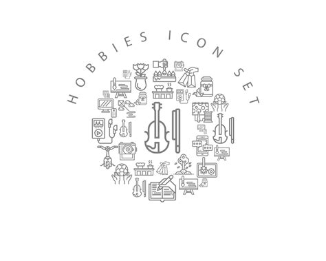 Hobbies Icon Set Design On White Background 10743624 Vector Art At Vecteezy
