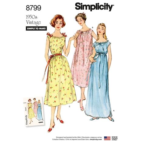 Vintage Nightgown Pattern Cotton Shop On Pinterest