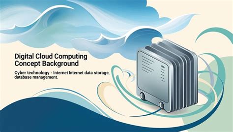 2d Illustration Of Cloud Computing Digital Cloud Computing Concept Background Cyber Technology