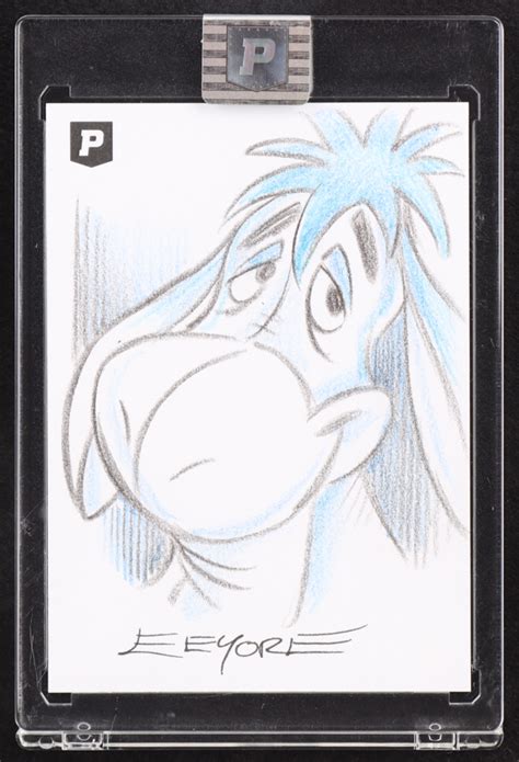 Eeyore Winnie The Pooh Original Art Sketch Card By Guy Gilchrist 1