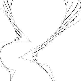 The Two Extreme Positions And Paths Of The Points Of A Cubic B Spline Download Scientific