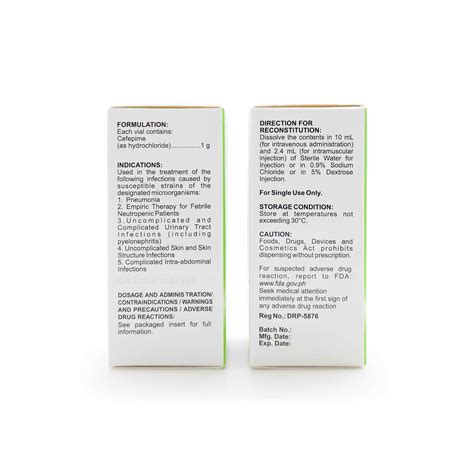Sepime Cefepime1g Powder For Injection Imiv 1 Vial