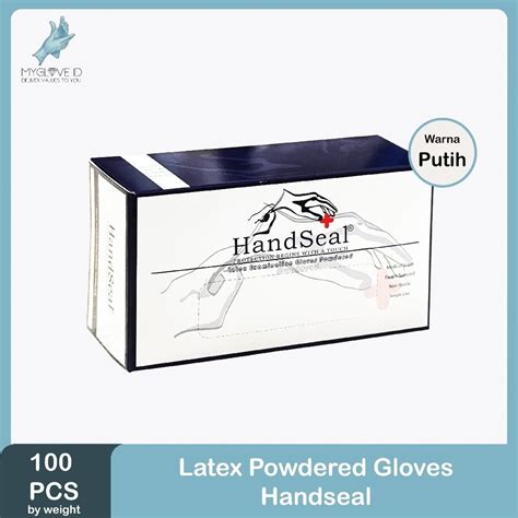 Jual Sarung Tangan Karet Medis Handscoon Latex Powder 100 Pcs Merk Handseal Shopee Indonesia