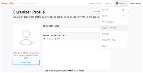 How To Set Up An Organizer Profile Page Eventbrite Help Center