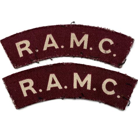 Ww2 Royal Army Medical Corps Ramc Cloth Printed Shoulder Title Badge