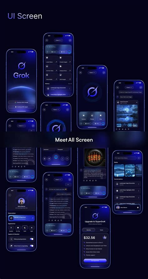 Grok Ai Assistant App Redesign Behance