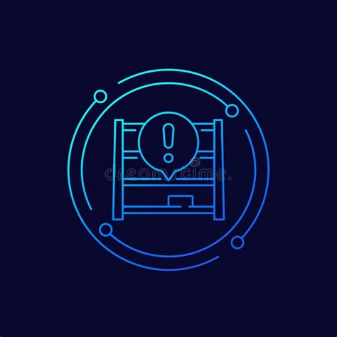 Empty Inventory Or Supply Shortage Line Icon Stock Vector