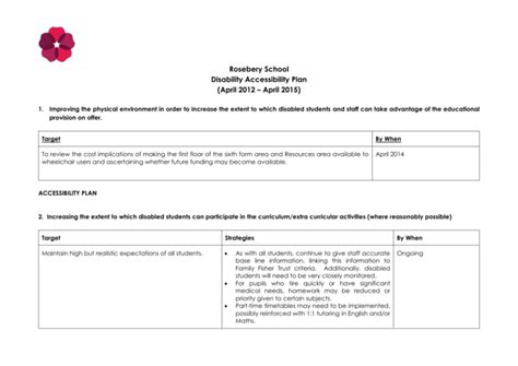 Disability Accessibility Plan