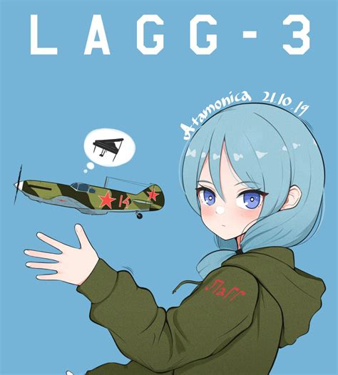 Safebooru 1girl Aircraft Airplane Aqua Hair Artist Name Atamonica