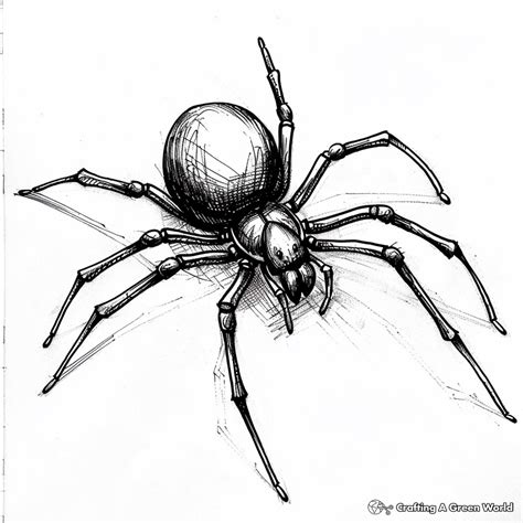 Black Widow Spider Coloring Pages