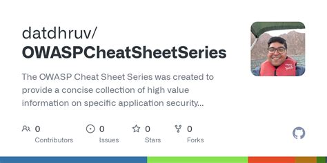 Github Datdhruvowaspcheatsheetseries The Owasp Cheat Sheet Series