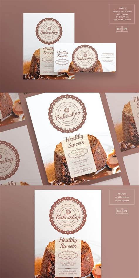 Baker Shop Flyer And Poster Template Poster Template Business Card