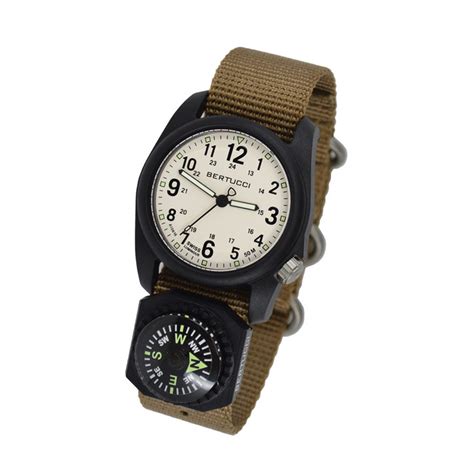 Bertucci Dx3 Field Watch With Stone Dial And Compass 11104