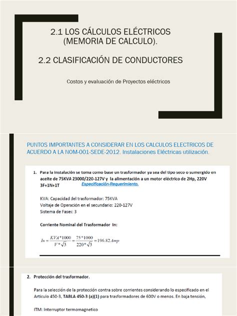 21 Los Cálculos Eléctricos Pdf