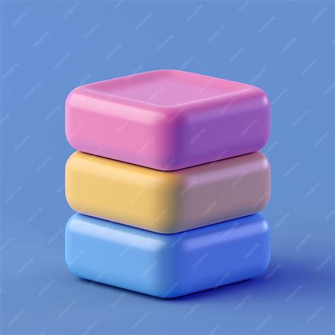 3d Stacks Icon Organization And Storage Logo Illustration Premium Ai