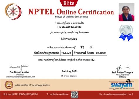 Umamaheswari Mariyappan On Linkedin Bioreactors Nptelcertification Biotecheducation