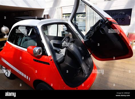 Paris France 11th July 2023 Presentation Of The Micro Electric Car