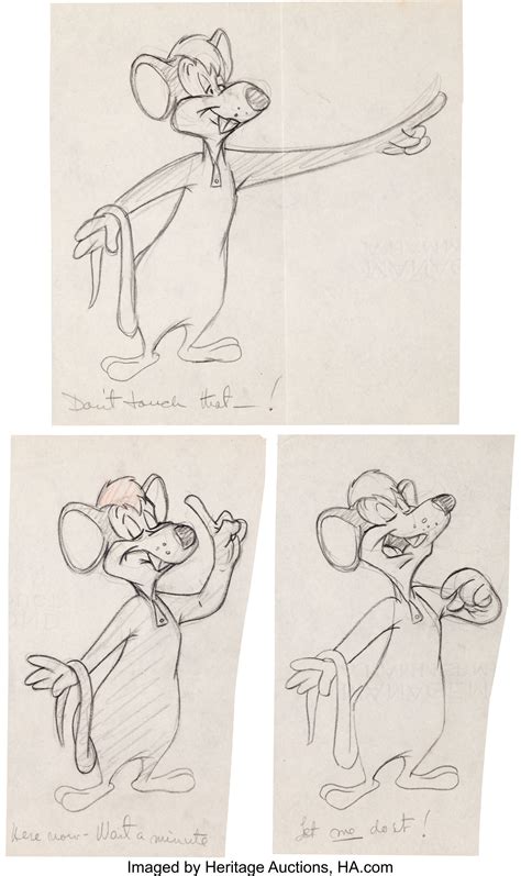 Paying The Piper Production Drawings Original Animation Art Warner