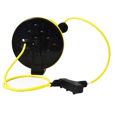 Buy 30 Ft Retractable Extension Cord Reel 16 3 Sjtw Power Cord With 3
