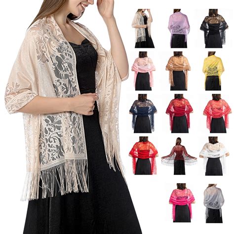 Shenmeida Womens Soft Lace Shawls And Wraps For Formal Evening Party