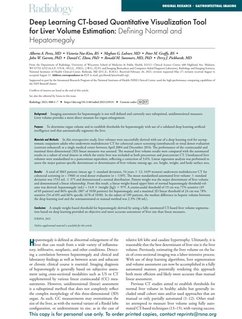 Pdf Deep Learning Ct Based Quantitative Visualization Tool For Liver