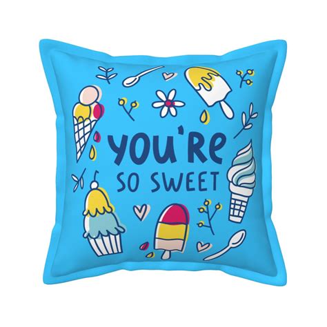 Bingfone Decorative Pillow Covers 16x16 You Are So Sweet Couch Pillow