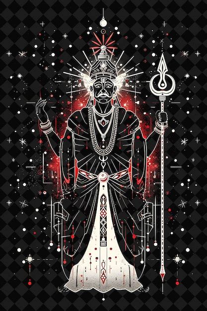 Portrait Du Sage Goral Rajput Asiatique Tenant Un Trishula Trident