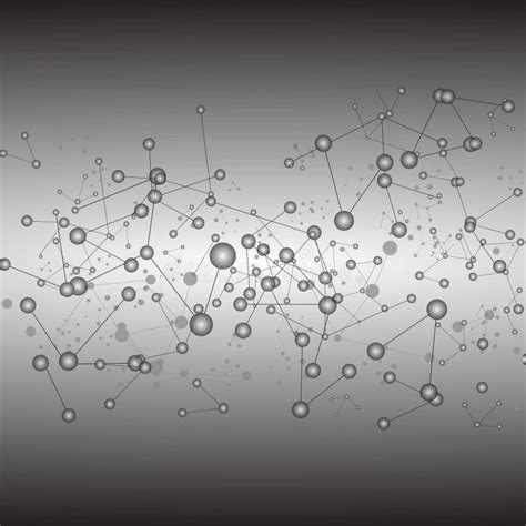 Gray Template Molecular Structure Vector Illustration Stock Vector