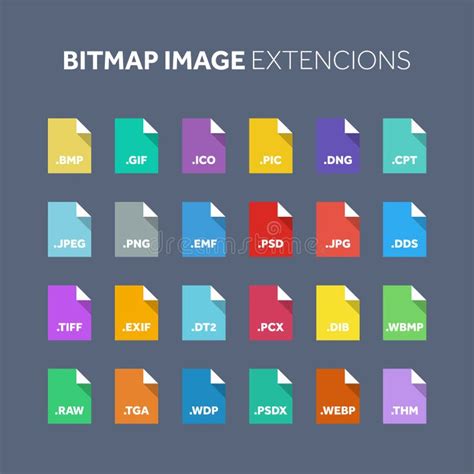 Flat Style Icon Set Source Code Programming File Type Extension