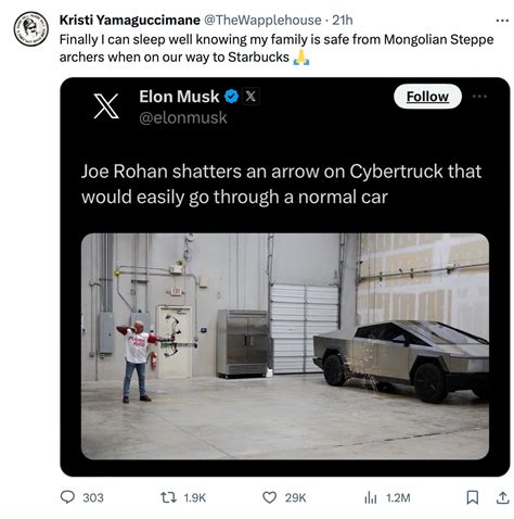 Steppe Archers Joe Rogan Shooting Tesla Truck With Arrow Joe Rohan Know Your Meme