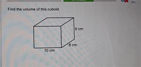 Solved 88 Find The Volume Of This Cuboid Math