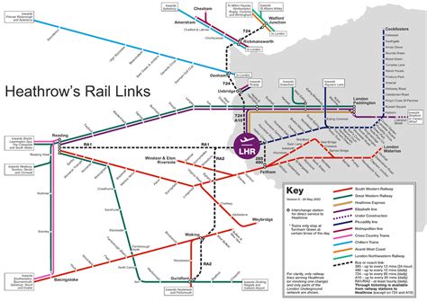 Rail And Tube Map This Is A Rail And Tube Map Of Services Serving The