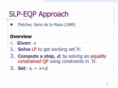 Ppt Algorithms And Software For Large Scale Nonlinear Optimization