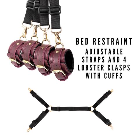 Under Mattress Bed Restraint Set Leather Or Chain Cuffs Etsy
