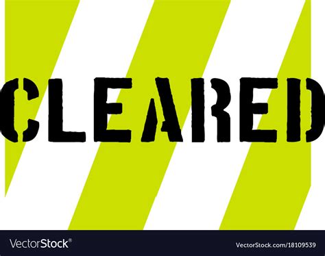 Cleared Sticker Stamp Royalty Free Vector Image