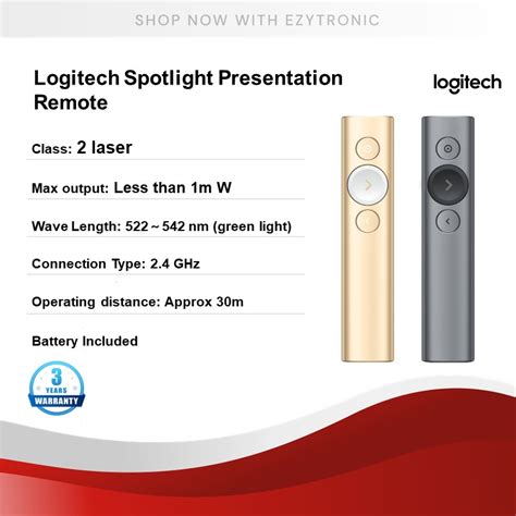 Logitech Spotlight Presentation Remote 2 4ghz Usb 1 Year Warranty Shopee Malaysia