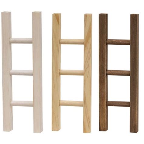 Mini Wooden Ladder 3 Asstd Primitive Renditions