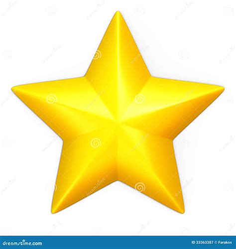 Single Yellow Star Stock Illustration Illustration Of Closeup 33363387