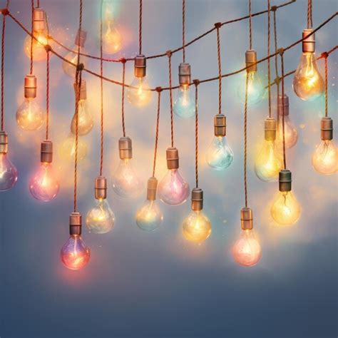 A String Of Light Bulbs Premium Ai Generated Image