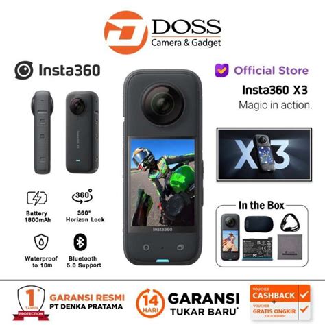 Jual Insta360 X3 Waterproof 360 Action Camera Insta360 X 3 One X3
