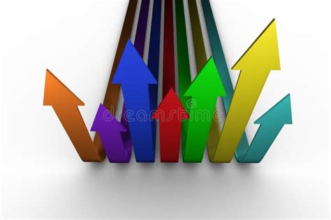 Colourful Arrows Pointing Up Stock Illustration Illustration Of Arrow