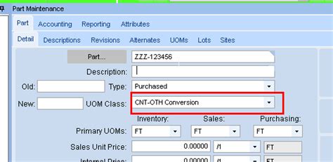 Part Entry Default Uom Class Epicor Erp 10 Epicor User Help Forum