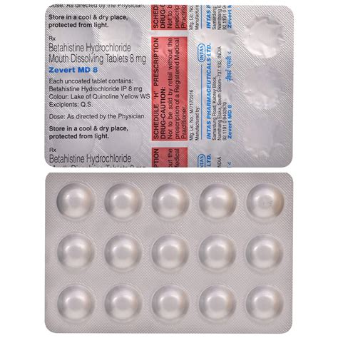 Zevert Md 8 Strip Of 15 Tablets Health And Personal Care