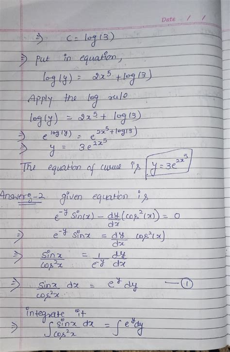 [solved] using separation of variables solve the differential