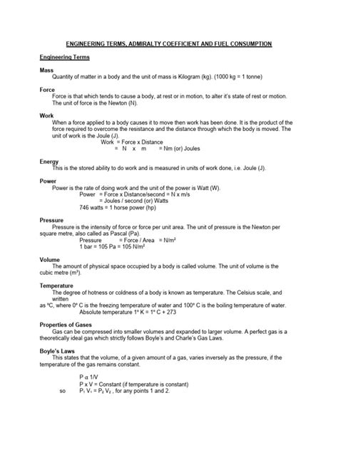 Engineering Terms And Consumption Pdf Gases Force