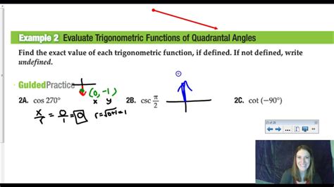 Precalc 4 3 Trigonometric Functions On The Unit Circle 2018 Youtube