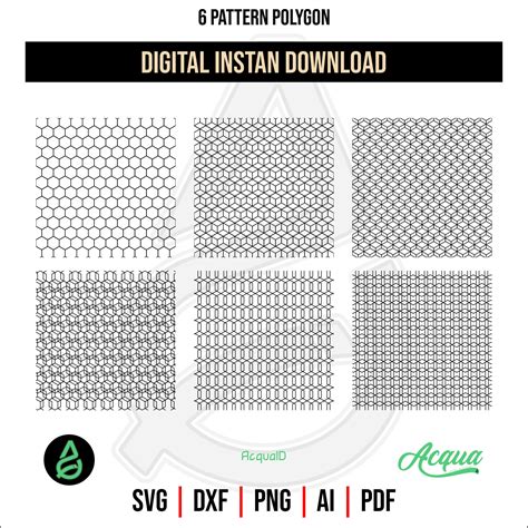 Polygon Pattern Svg Ai Dxf Etc Etsy