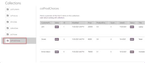 Create Collection From SharePoint List In PowerApps