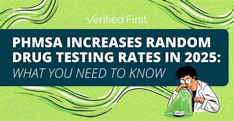 Phmsa Drug Testing Random Testing Rates Increase In 2025
