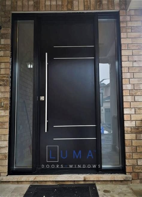 Modern Steel Door With Privacy Glass Sidelites ☑️ Entry Doors Online
